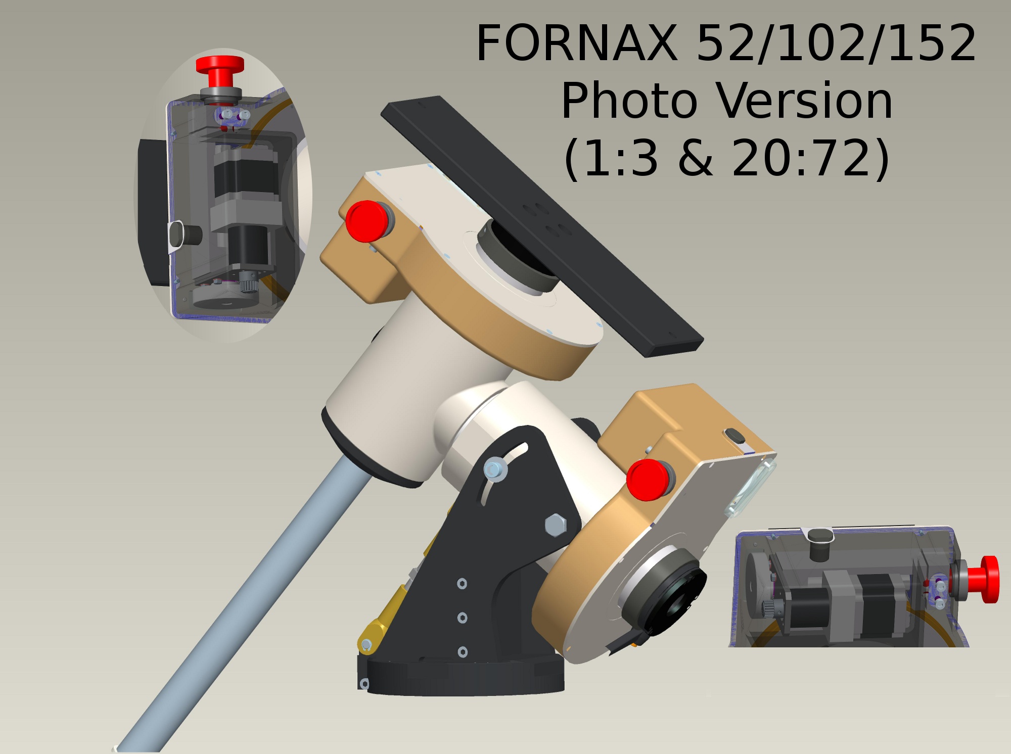 Fornax52-photo | Sondermodell Fornax-52 Montierung Photo-Version mit SECM